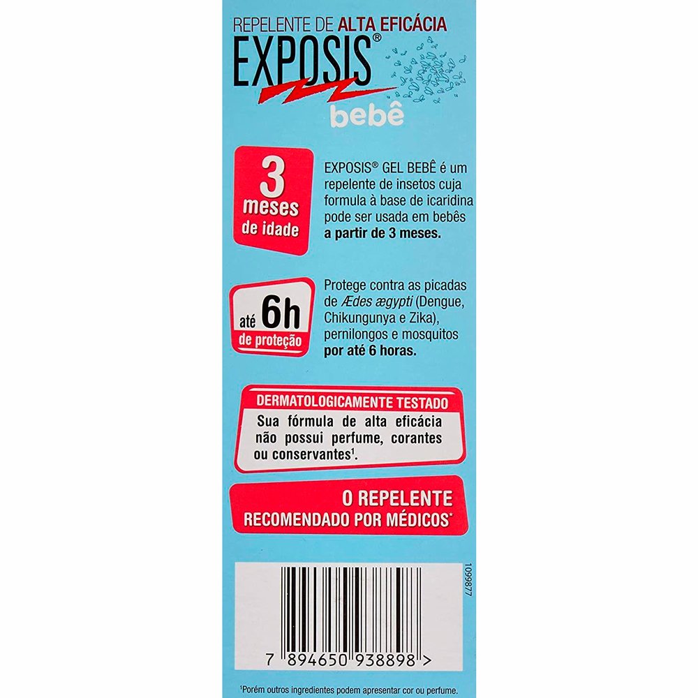 Repelente de Insetos em Gel Exposis Bebê 117ml