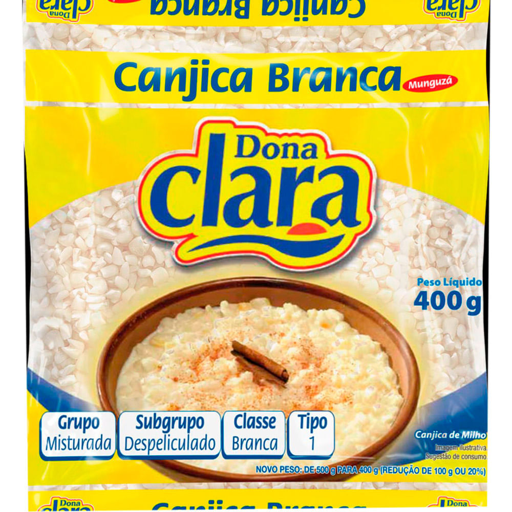Canjica Dona Clara Milho Branco 400g
