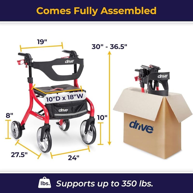 Andador Drive Medical Nitro Sprint Vermelho (BI)