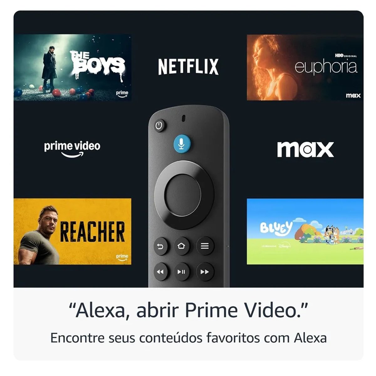 Media Player Fire TV Amazon Com Controle Remoto E Alexa (MP)