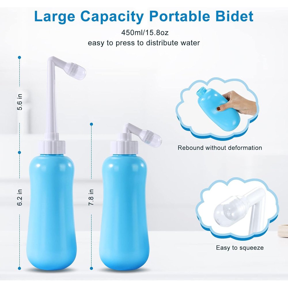 Bidê Portátil Foofoo para Viagem 450ml Azul A-BI