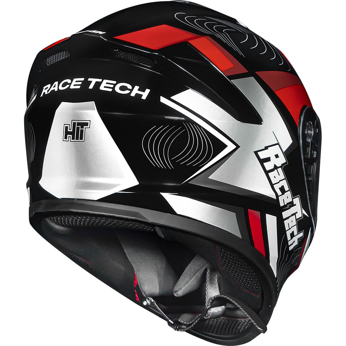 Capacete Race Tech Hit Draw Preto Silver 58 (MP)