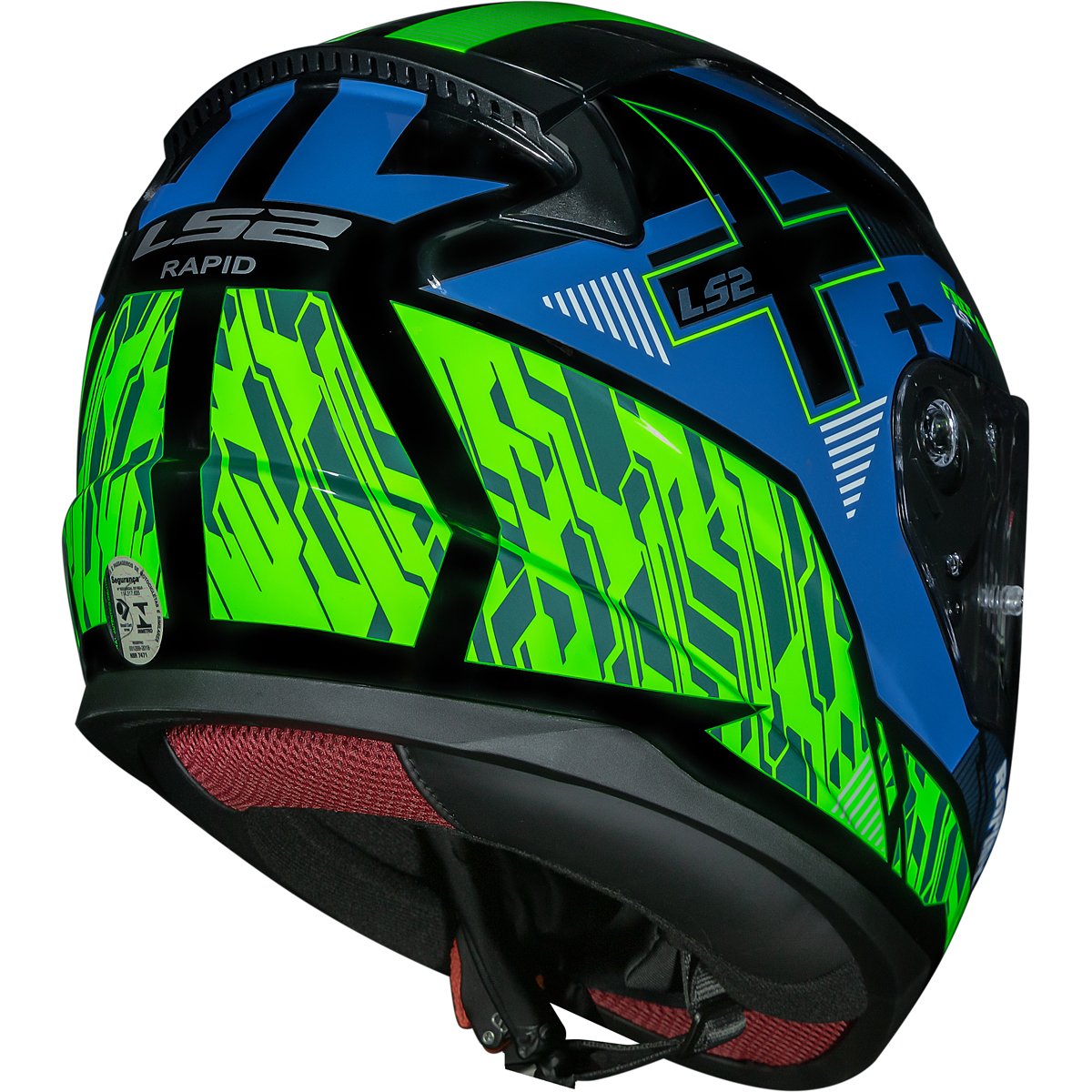 Capacete LS2 Rapid FF353 Xtreet Preto Green 58 (MP)