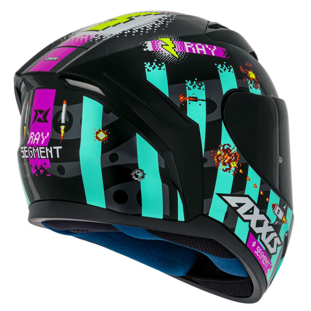 Capacete Axxis Segment Apolo Ray B7 Blue 56 (MP)