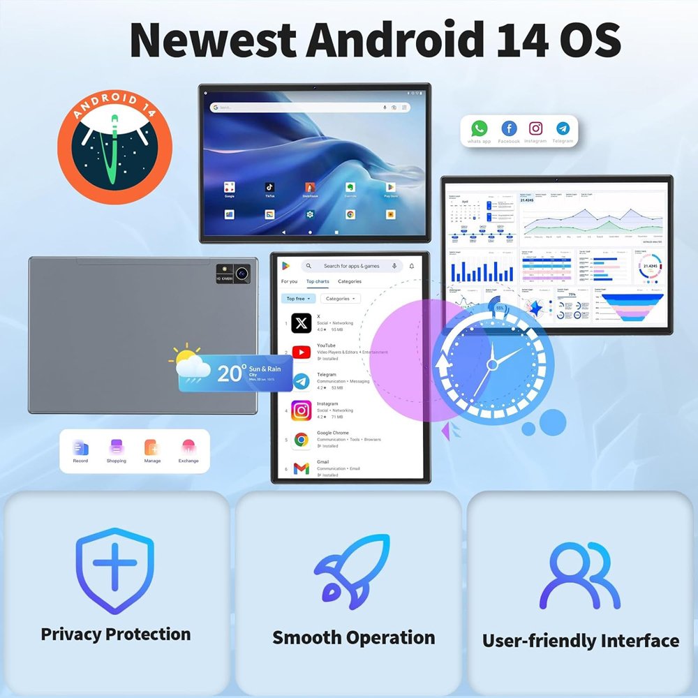 Tablet Suicoey 14 Polegadas com Teclado A-BI