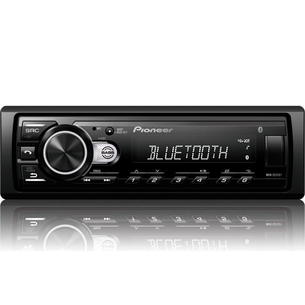 Player Automotivo USB Bluetooth Pioneer MVH-235BT Preto