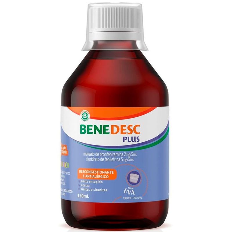 Benedesc Plus Maleato de Bronfeniramina 2mg + Cloridrato de Fenilefrina ...