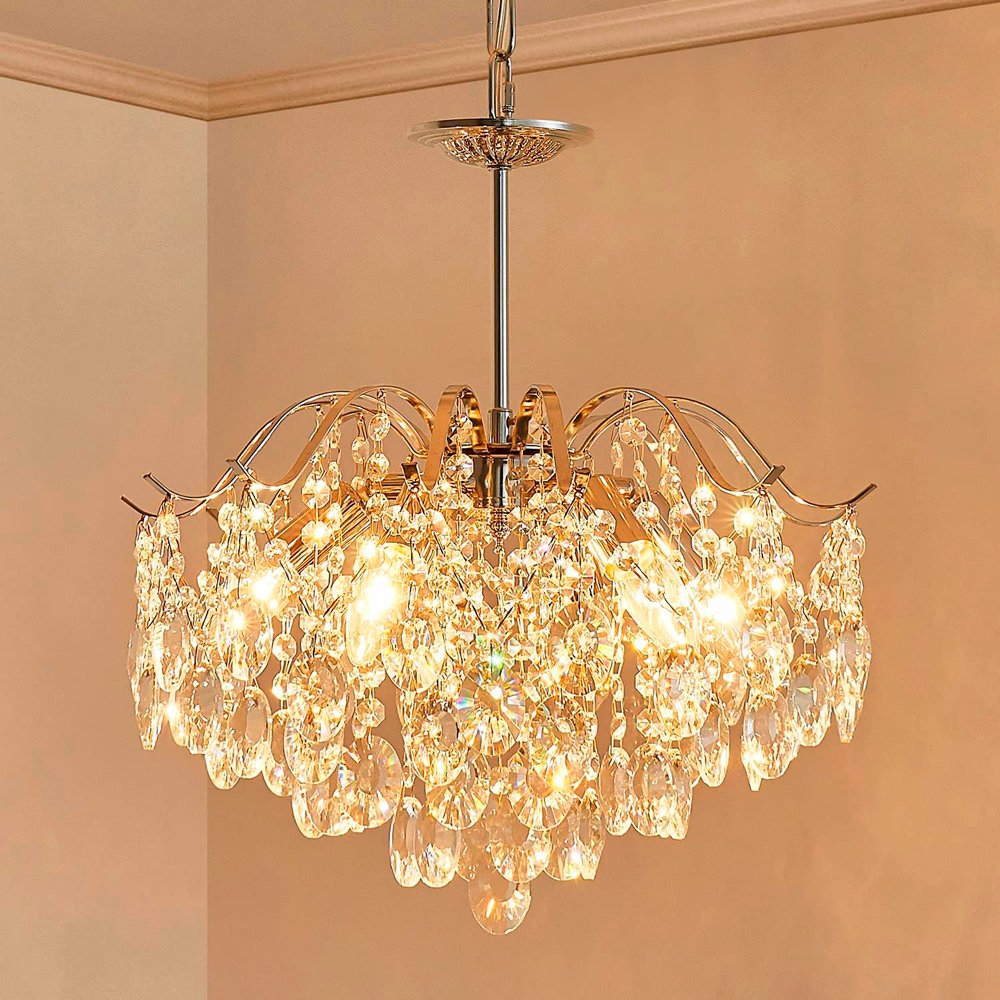 Lustre AGV Lighting de Cristal Cromado (BI)