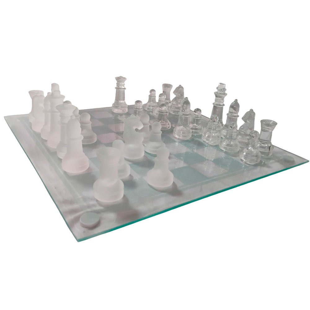 Jogo De Xadrez 32 Peças Glass Chess Tabuleiro De Vidro ART-24-156 (MP)