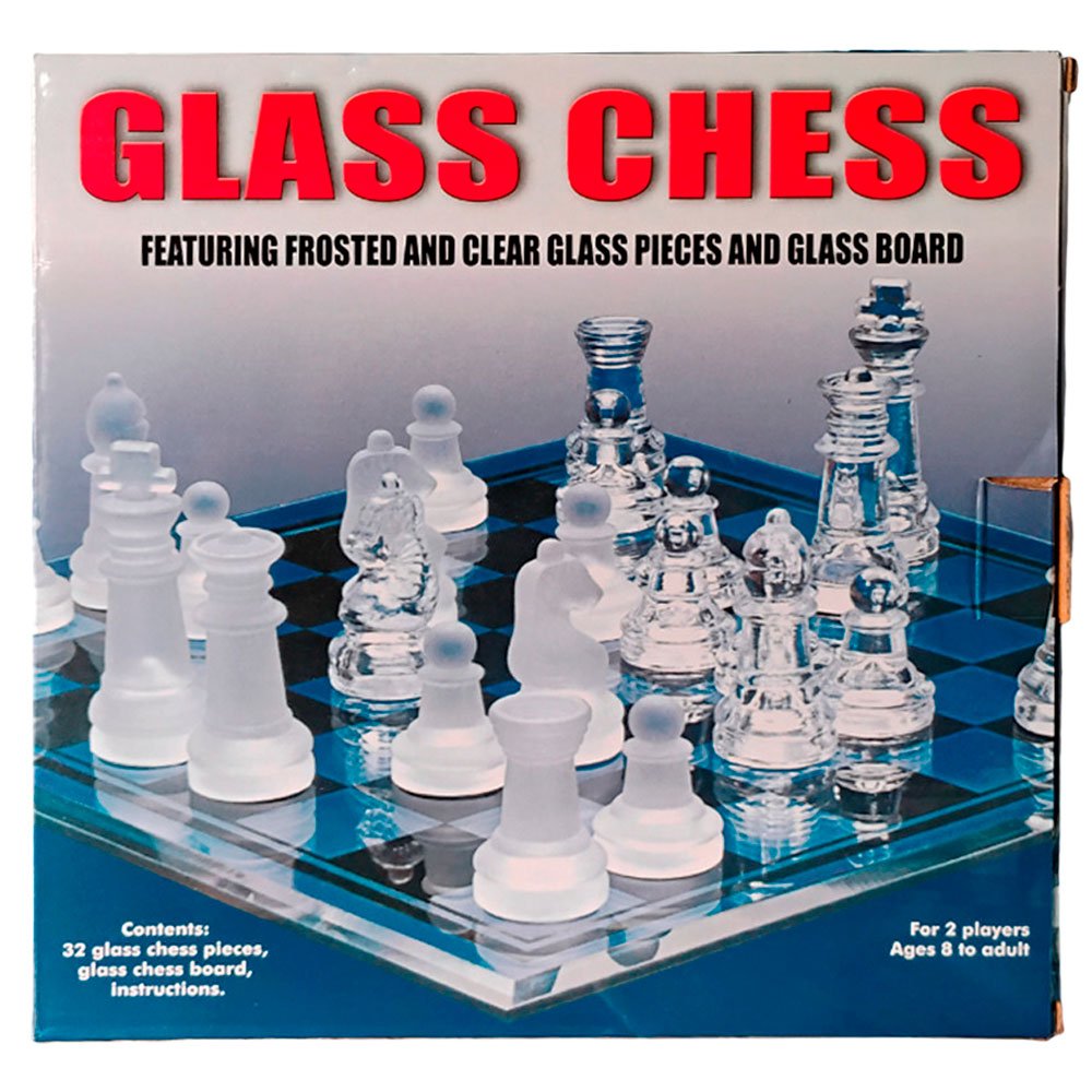 Jogo De Xadrez 32 Peças Glass Chess Tabuleiro De Vidro ART-24-156 (MP)