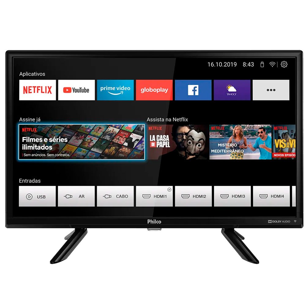 Smart TV LED 24" Philco Midiacast PTV24G50SN (MP)