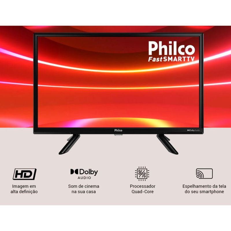 Smart TV LED 24" Philco Midiacast PTV24G50SN (MP)