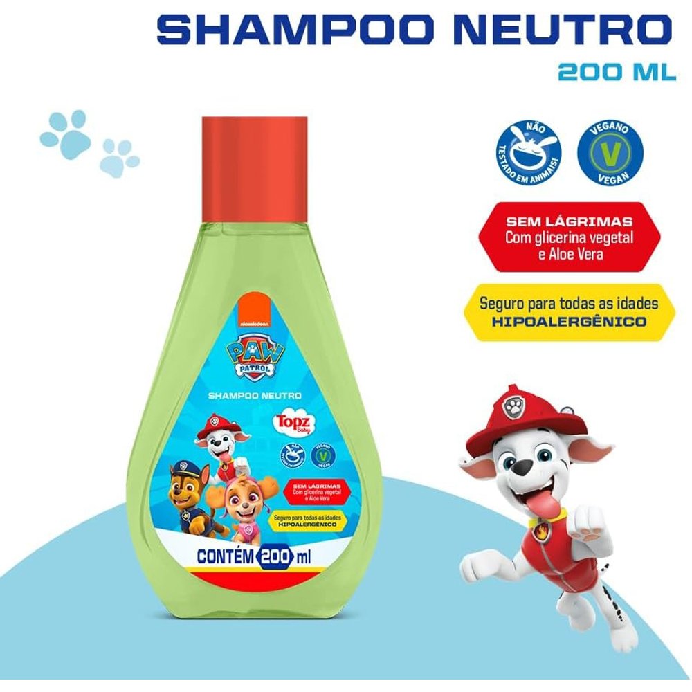 Shampoo Topz Baby Patrulha Canina Neutro 200ml