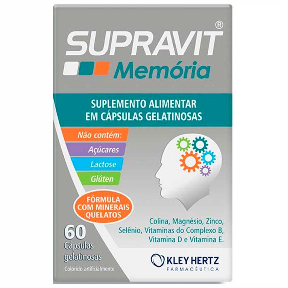 Supravit Memória 60 Cápsulas Gelatinosas Suplemento Alimentar Hertz