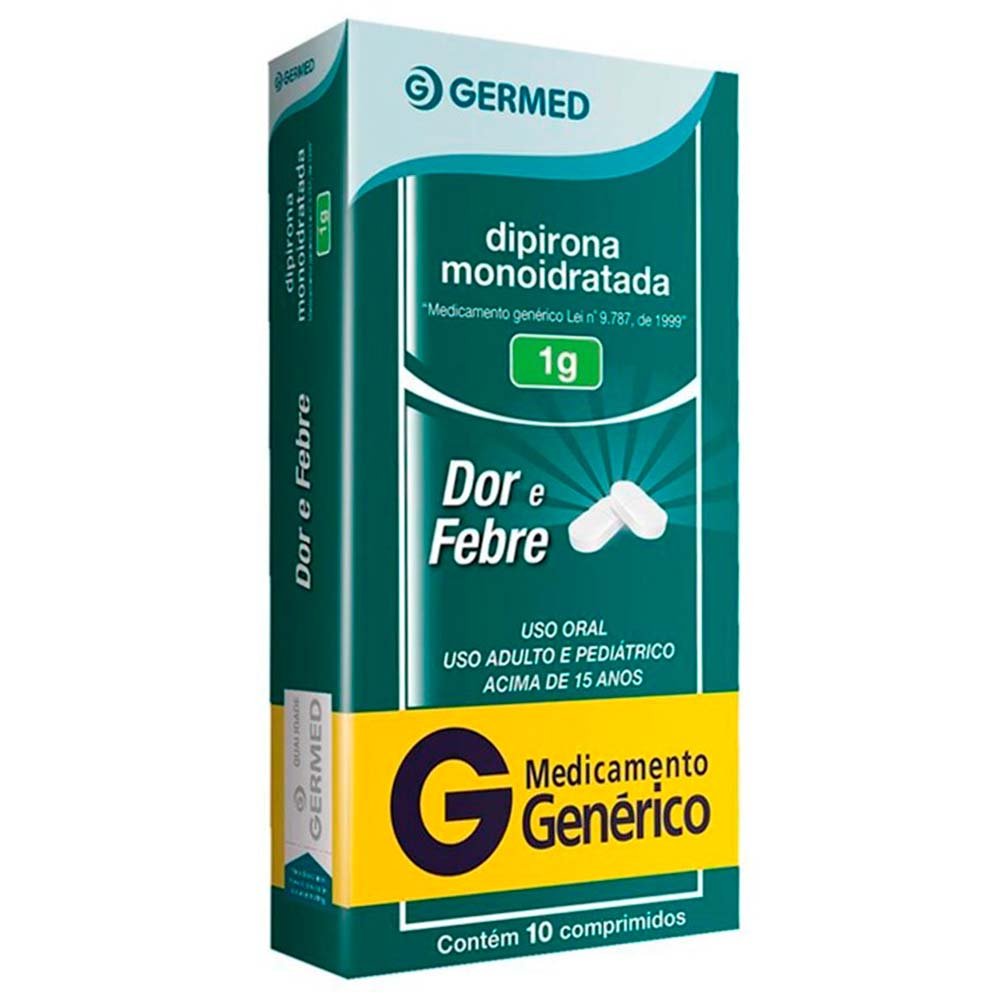 Dipirona Monoidratada 1g 10 Comprimidos Germed