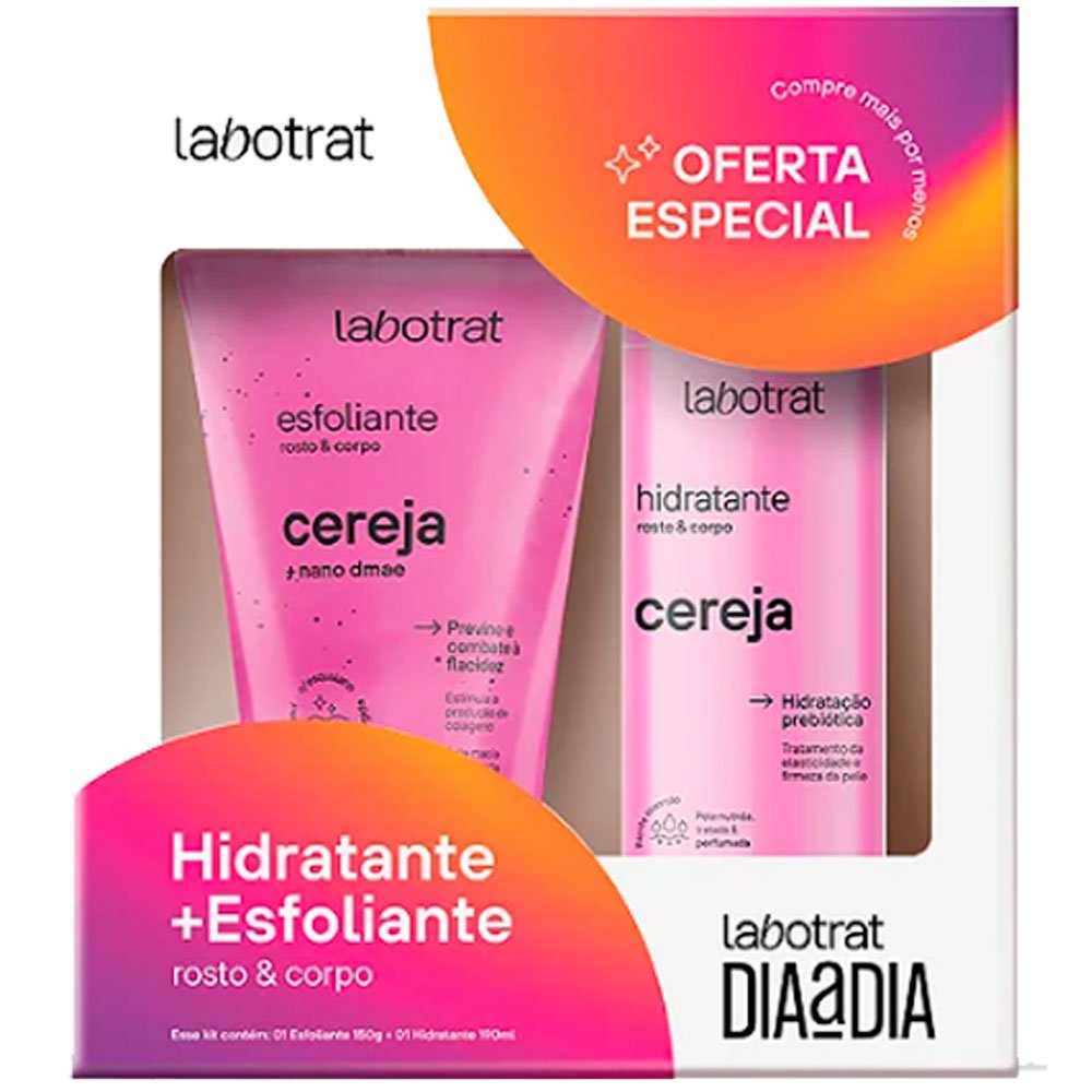 Kit Esfoliante + Hidratante Labotrat Cereja 150/190ml (MP)