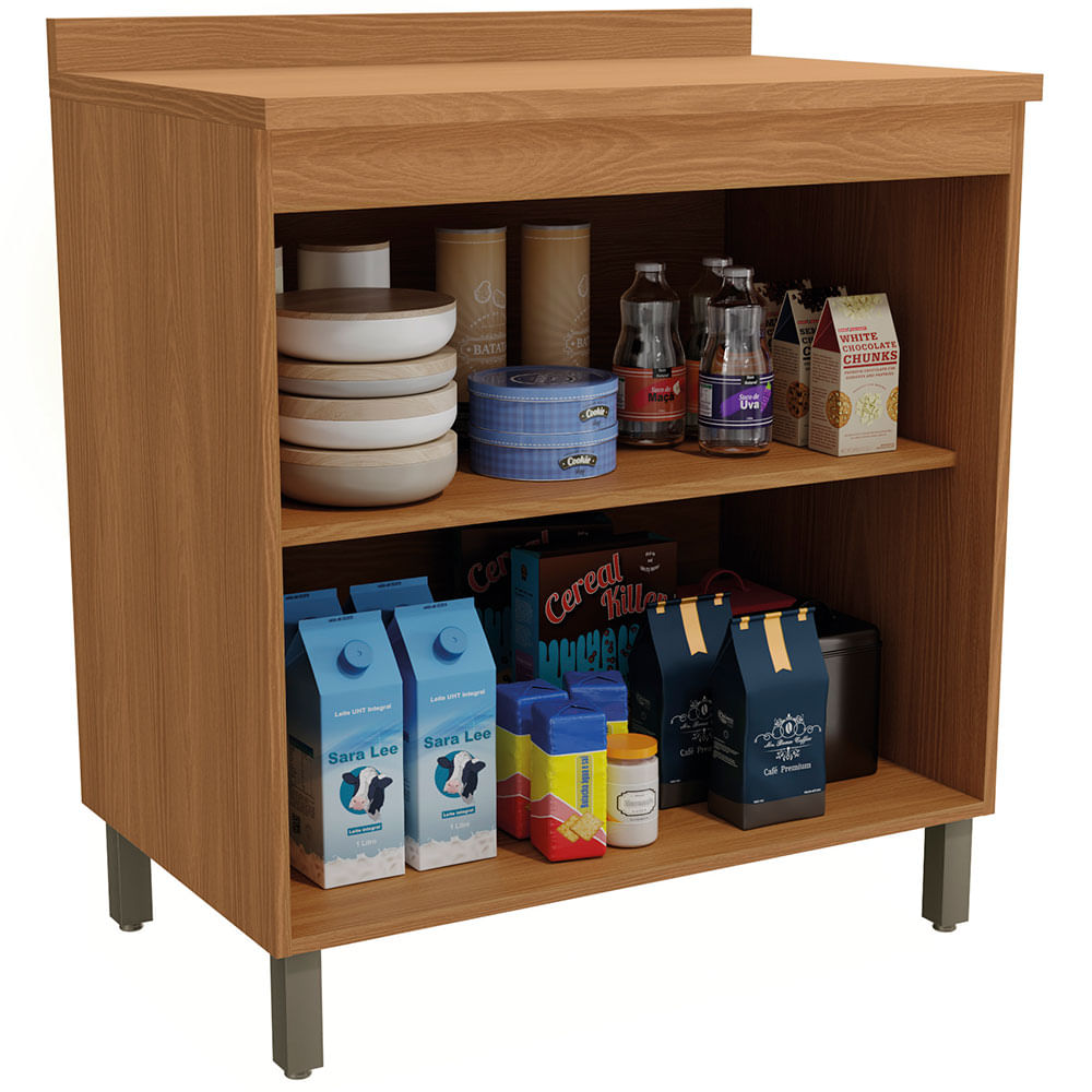 Balcão de Cozinha Kappesberg Maxxi 2 Portas Com Tampo Canela G744