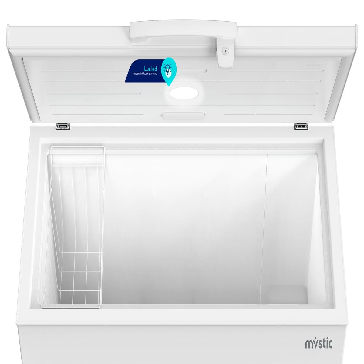 Freezer Horizontal Mystic 299 Litros Com Luz Led Na Porta My-Fz301L (MP)