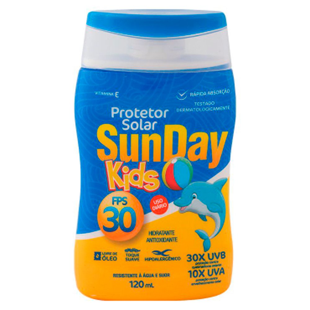 Protetor Solar Sunday Kids FPS30 Toque Suave 120ml