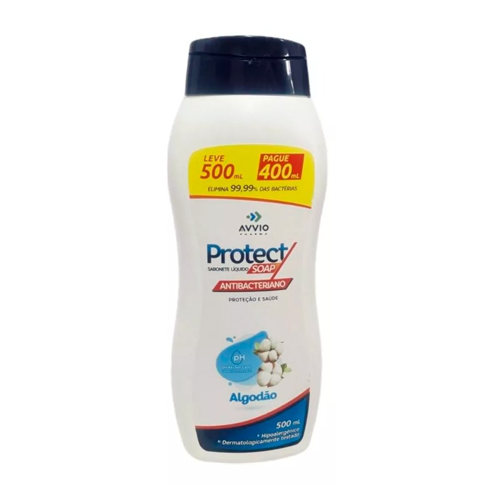 Sabonete Liquido Protect Soap 500Ml Algodao