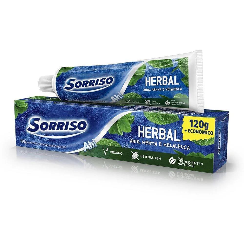 Creme Dental Sorriso Herbal Azul 120g