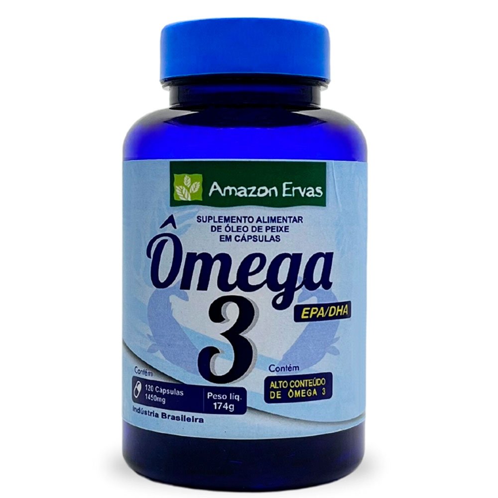 Suplemento Alimentar Ômega 3 1450mg 120 Cápsulas Amazon Ervas