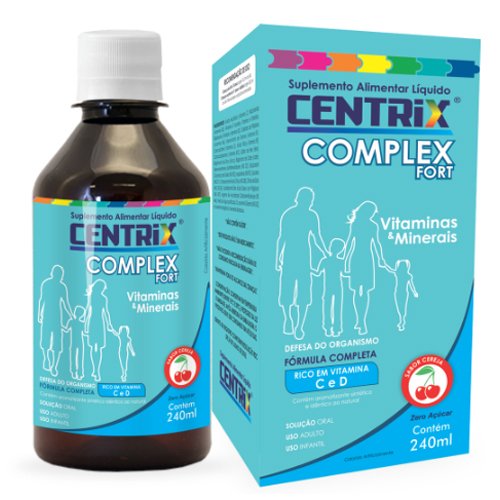 Suplemento Líquido Complex Fort Centrix Sabor Cereja