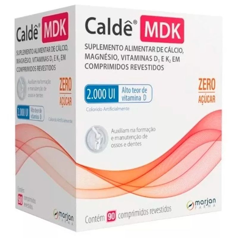 Caldê MDK 2000UI Cálcio Magnésio Vit E D3 K2