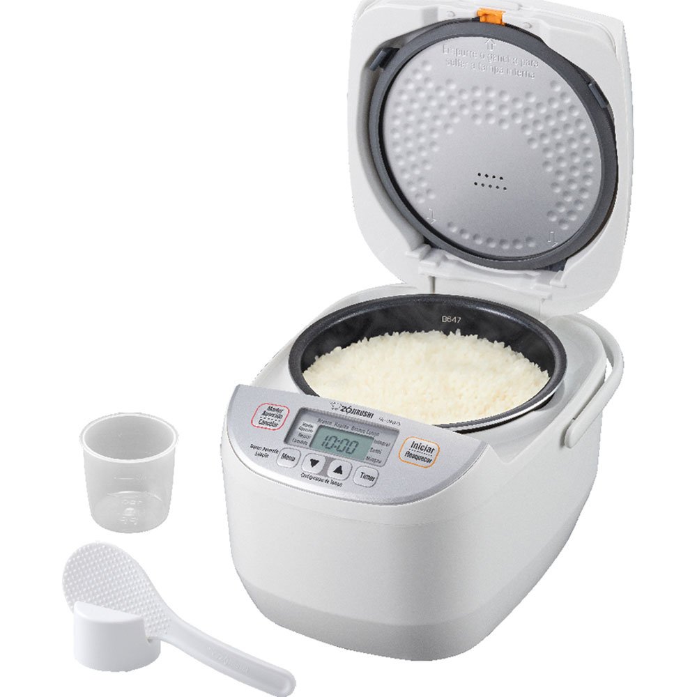 Panela Elétrica De Arroz Zojirushi 10 Xícaras Silver White 127V NL ...