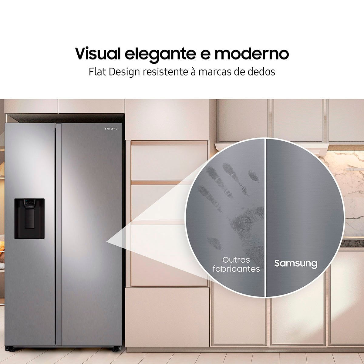 Geladeira Samsung Smart French Door Dispenser de Água E Gelo 550 Litros ...