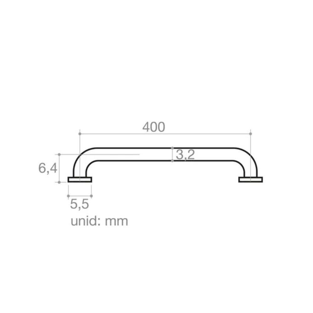Barra De Apoio Para Banheiro Civitt 40cm Inox (MP)