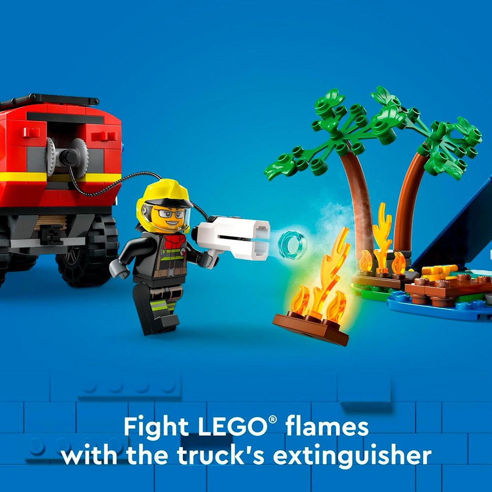 Bloco Lego City Caminhão Bombeiros Barco Resgate