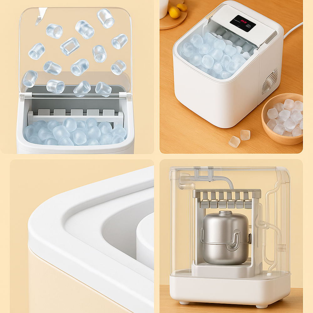 Mini Máquina de Fazer Gelo Doméstica Branco | Bemol