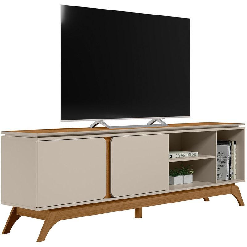 Rack Para TV Até 70" Linea Istambul Nature Com Off White