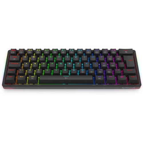 Teclado Gamer Redragon Akali Switch Briwn RBG Preto