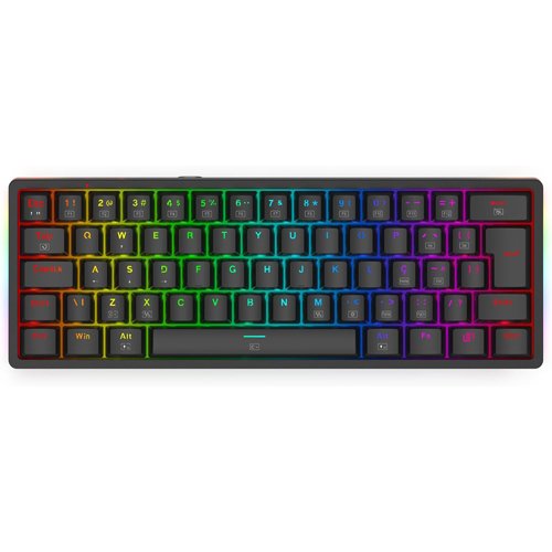 Teclado Gamer Redragon Akali Switch Briwn RBG Preto