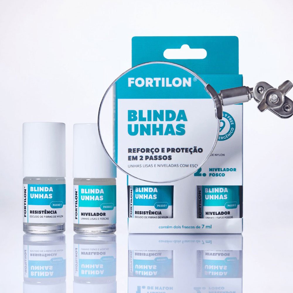 Kit Esmalte Blinda Unha Reforço e Proteção Fortilon Dailus