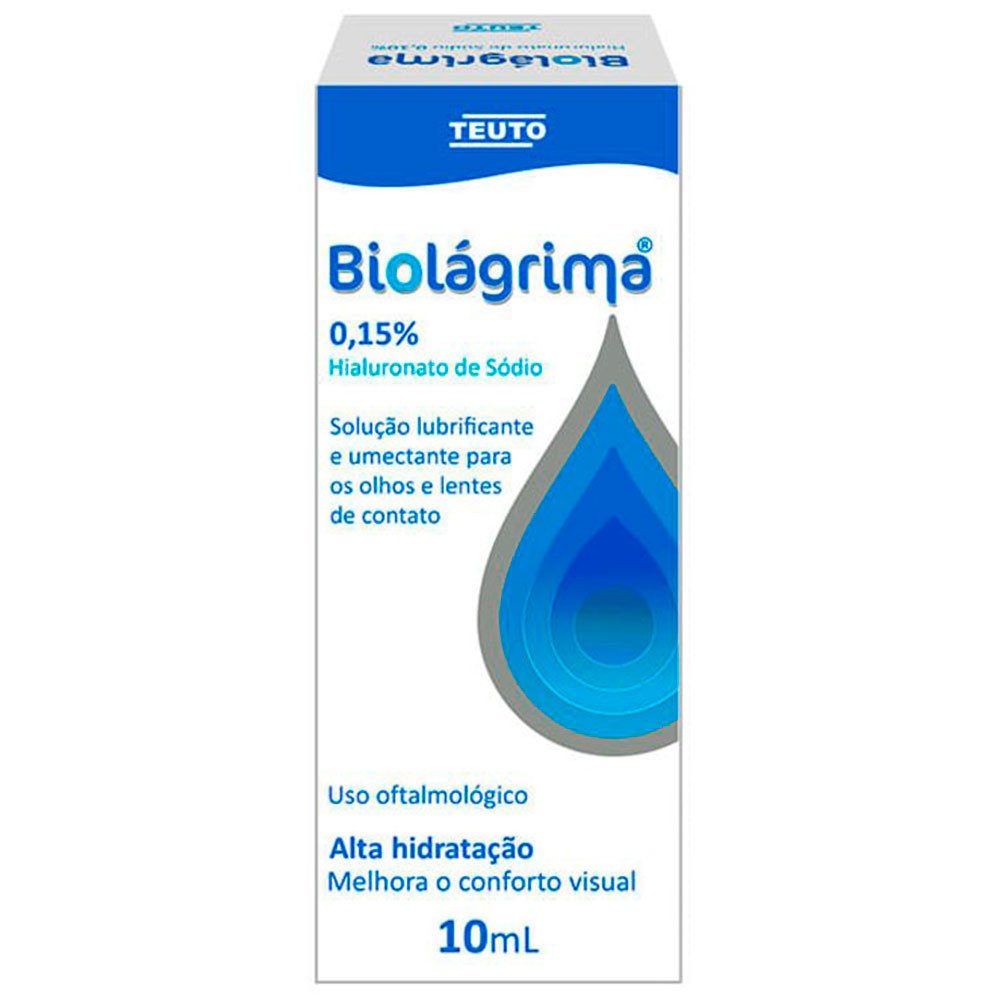 Biolágrima Hialuronato de Sódio 0,15% 10ml Solução Oftálmicas Teuto