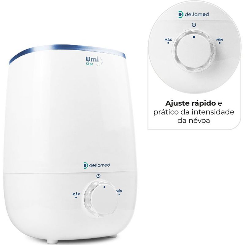 Umidificador de Ar Ultrassônico 3,4 Litros Umi Star Dellamed