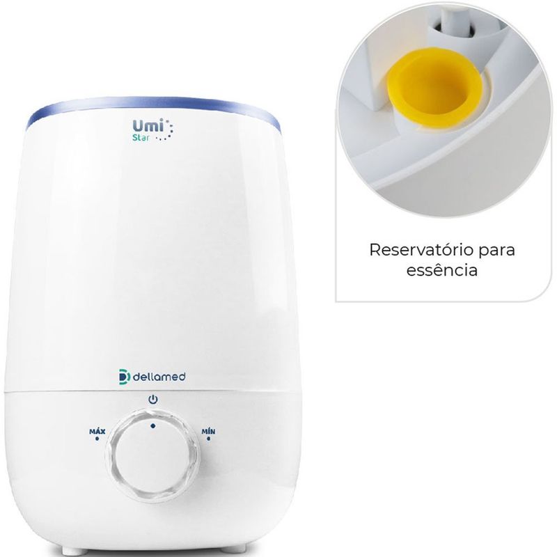 Umidificador de Ar Ultrassônico 3,4 Litros Umi Star Dellamed