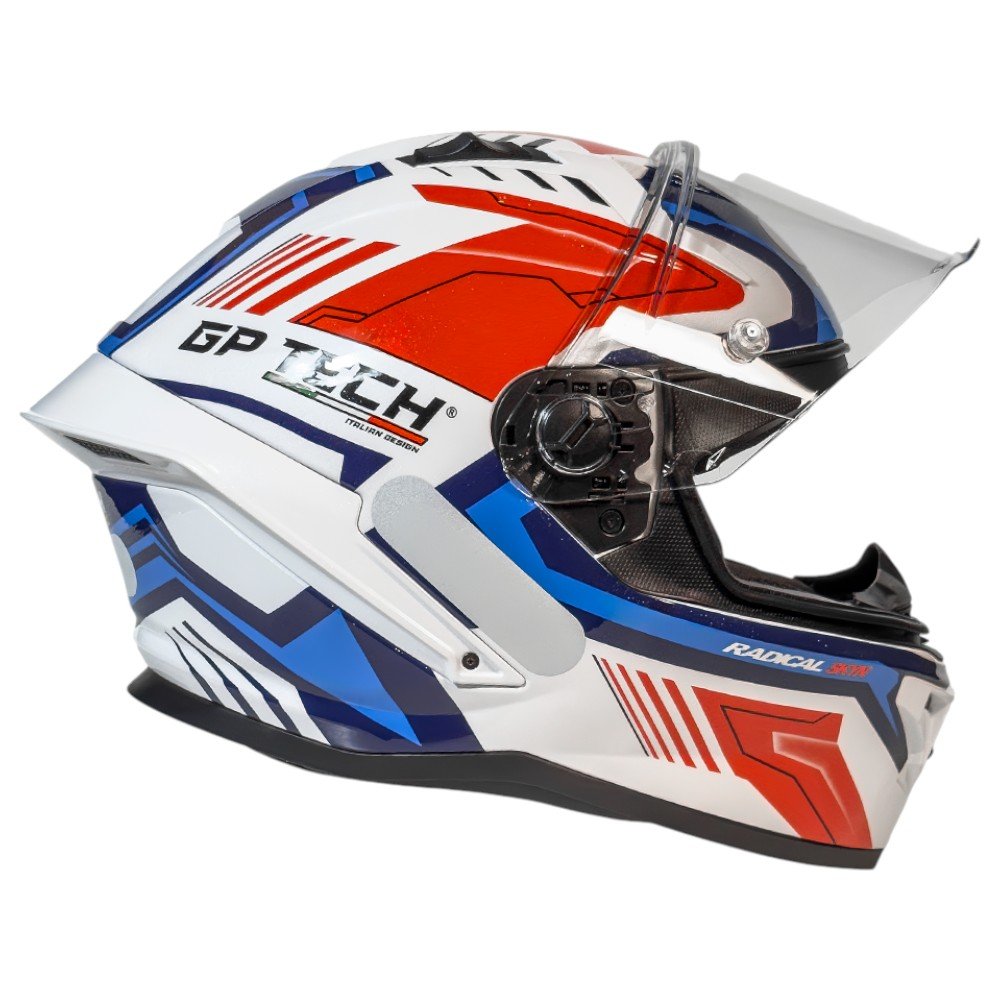 Capacete GP Tech Pilot Stream Branco E Azul 60 (MP)