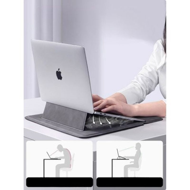 Capa para Notebook 12 Polegadas com Suporte Cinza Taikesen T-MBI