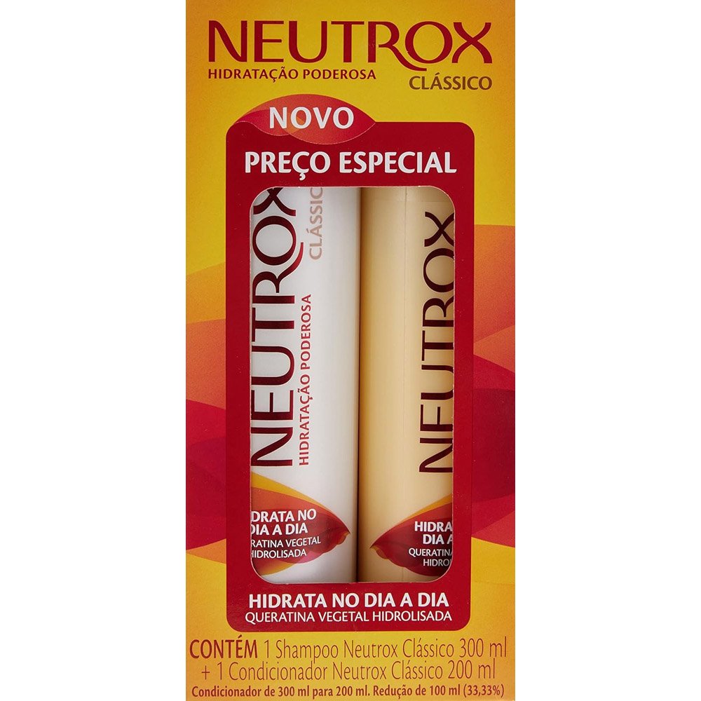 Kit Shampoo 300ml e Condicionador 200ml Neutrox Clássico