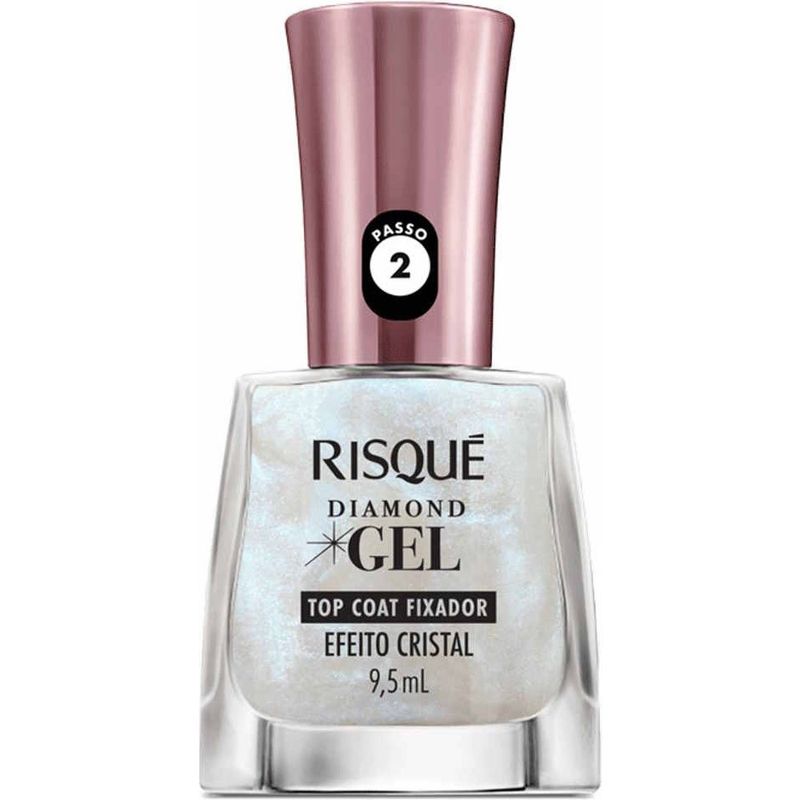 Esmalte Risqué Diamond Gel Top Coat Fixador 9,5ml