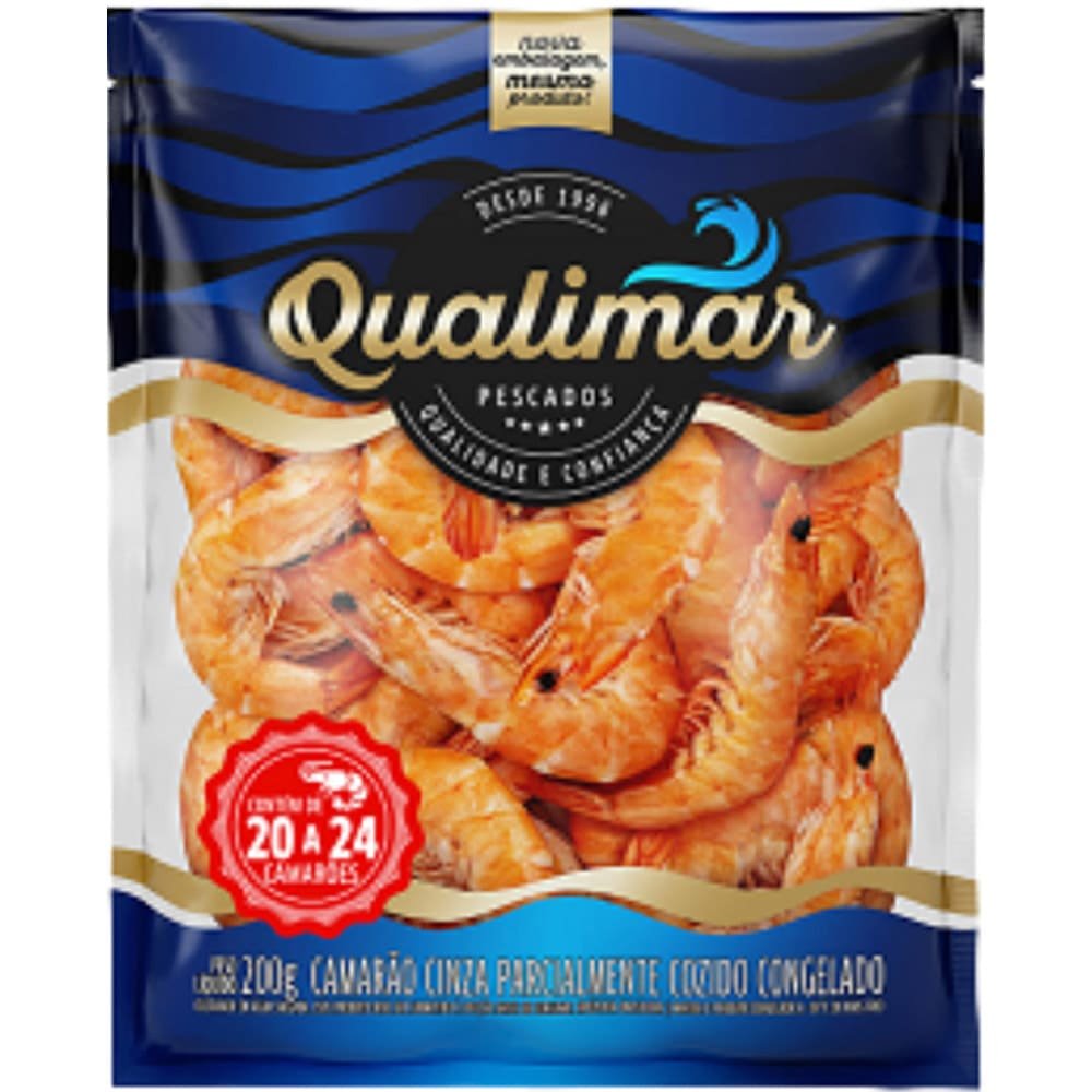 Camarão Qualimar Inteiro Cozido 20/24 200g
