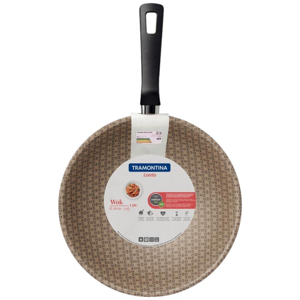 Wok Alumínio 28cm Tramontina Loreto Vermelho | Bemol