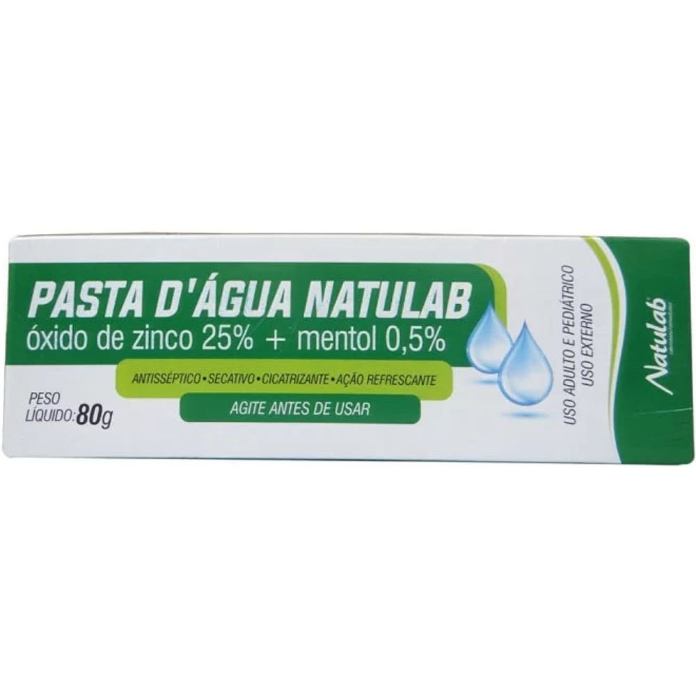 Pasta D'Água Óxido de Zinco 25% 80g Natulab | Bemol