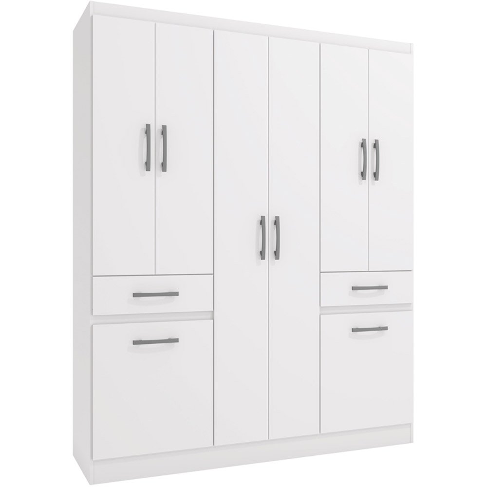 Guarda-Roupa 8 Portas 2 Gavetas Kappesberg Branco | Bemol