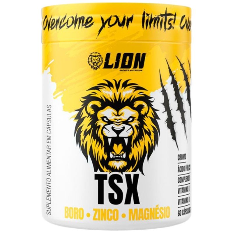 TSX Boro Zinco Magnésio Lion Sports 60 Cápsulas
