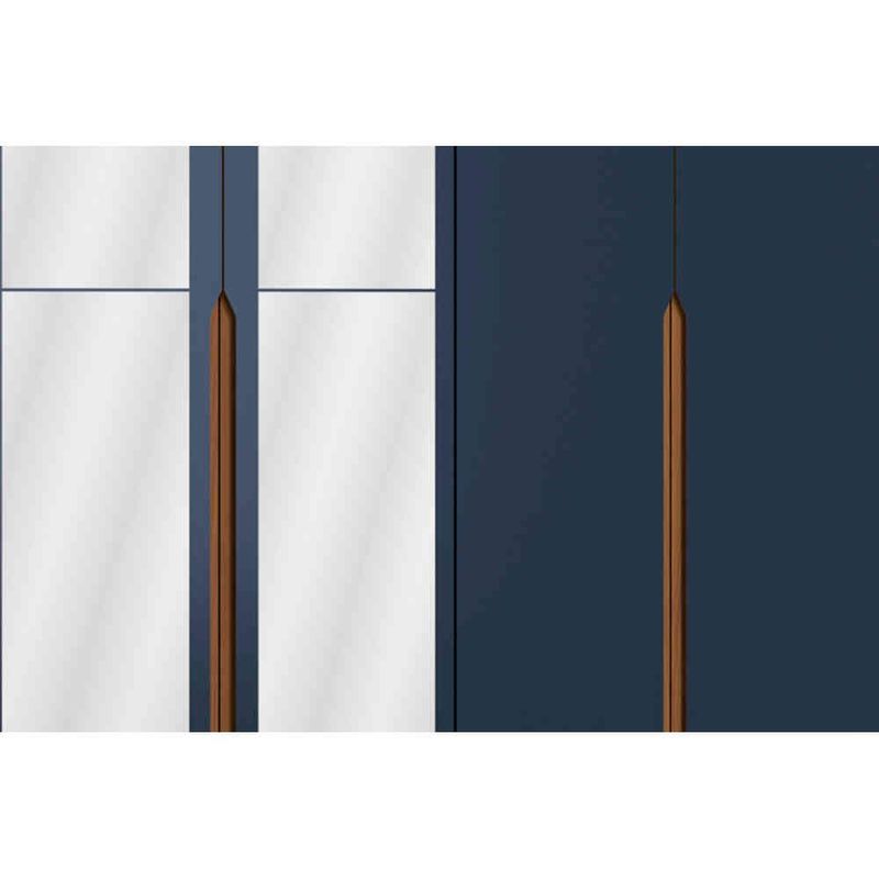 Guarda-Roupa 6 Portas 4 Gavetas Kappesberg Canela Azul
